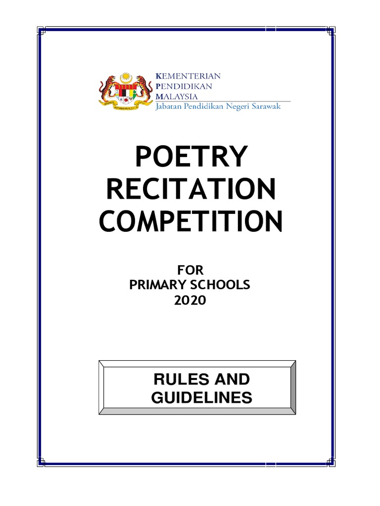 Poetry Recitation Competition Concept Paper | PDF | Poetry