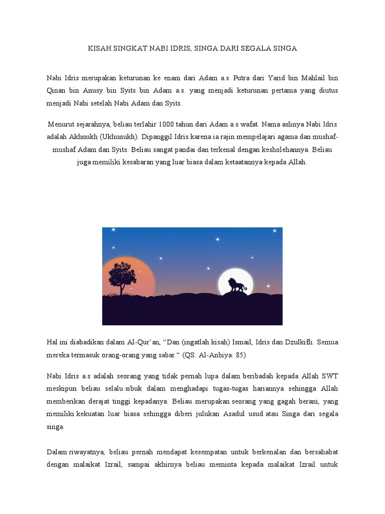 Kisah Singkat Nabi Idris | PDF