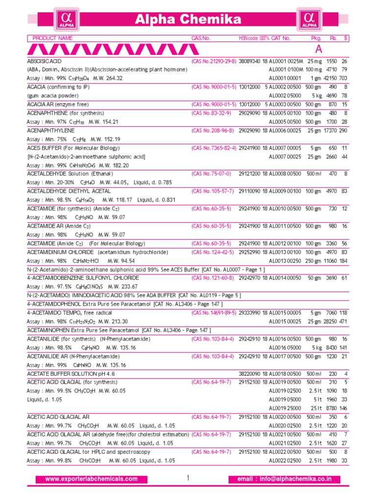 Alpha Chemika PDF | PDF | Chemical Substances | Chemical Compounds