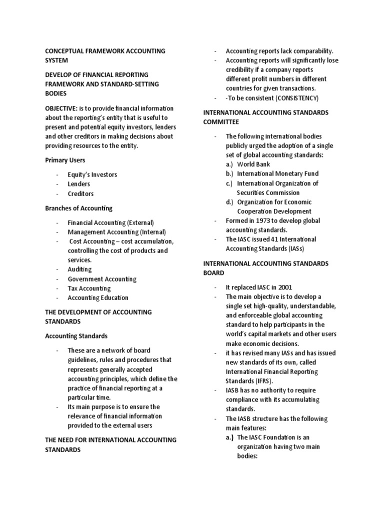 Conceptual Framework Accounting System | PDF | International Financial ...