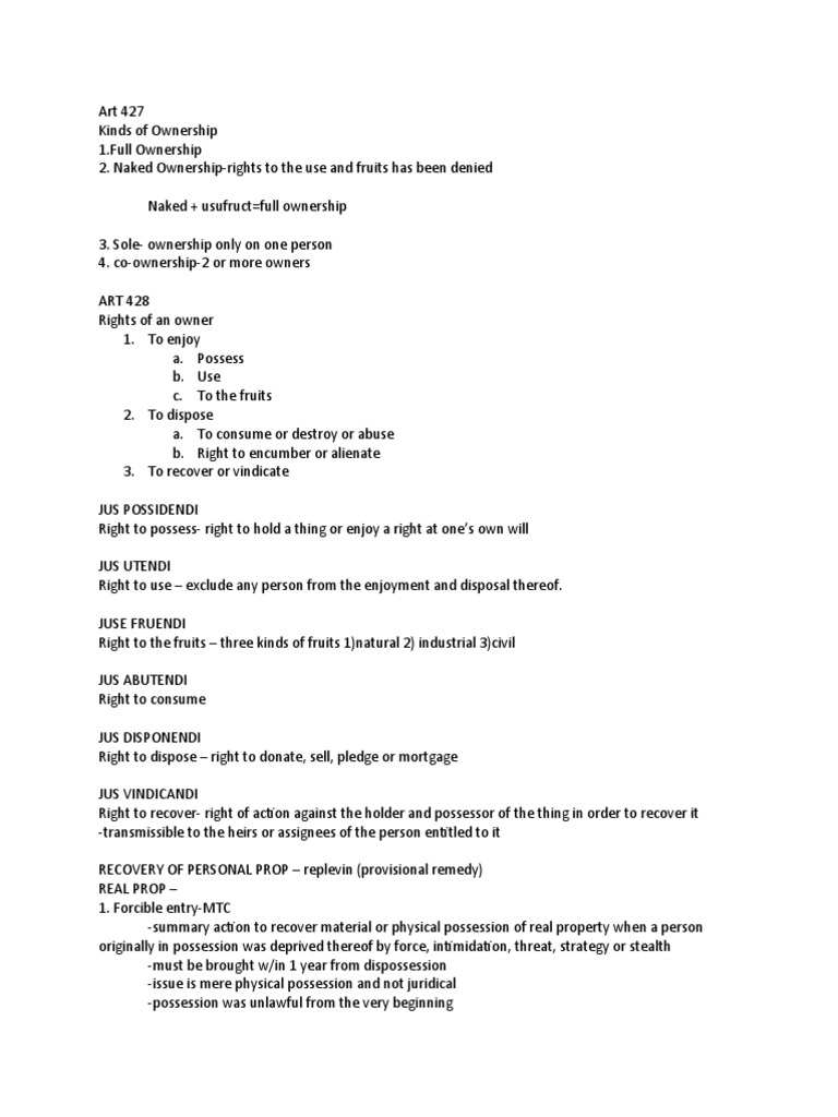 Prop Notes | PDF | Public Sphere | Civil Law (Legal System)