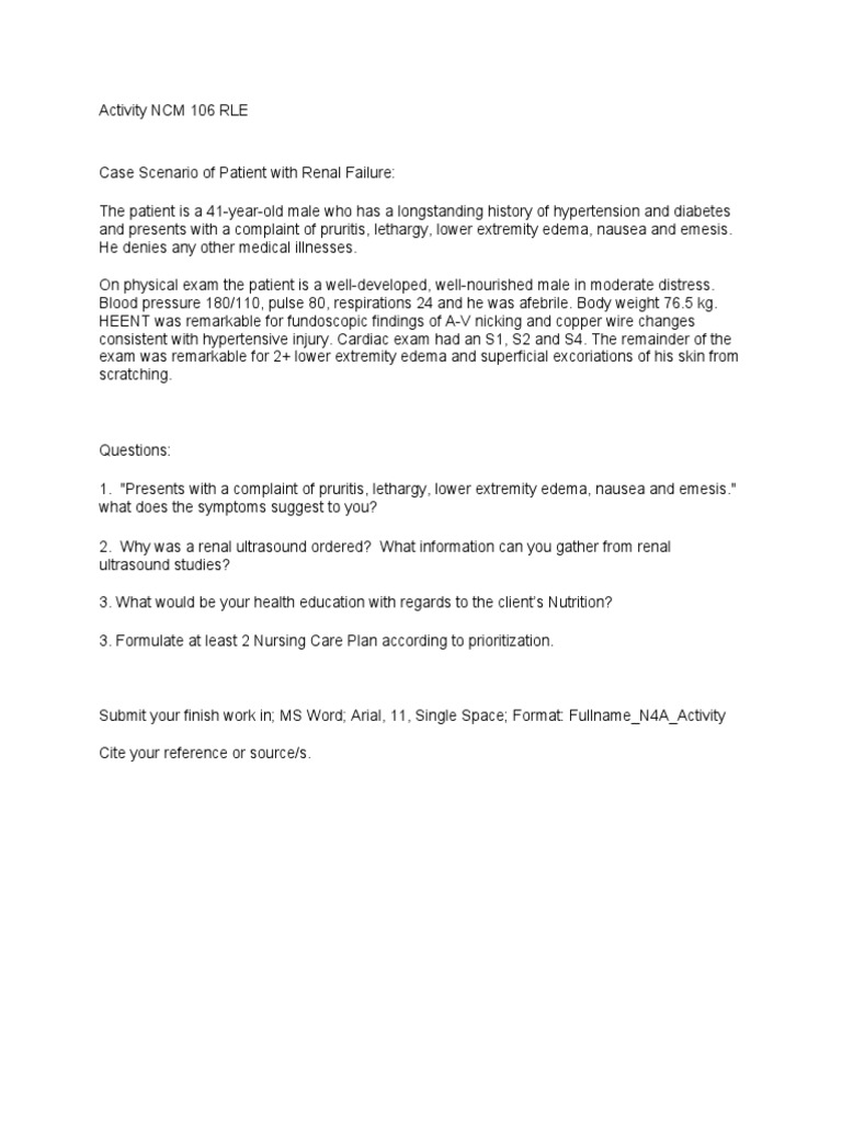 Activity NCM 106 RLE-Oct. 19 | PDF | Science & Mathematics