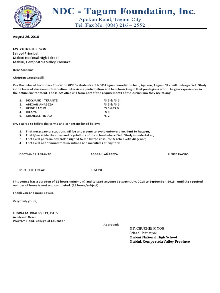 NDC - Tagum Foundation, Inc.: Apokon Road, Tagum City Tel. Fax No. (084 ...