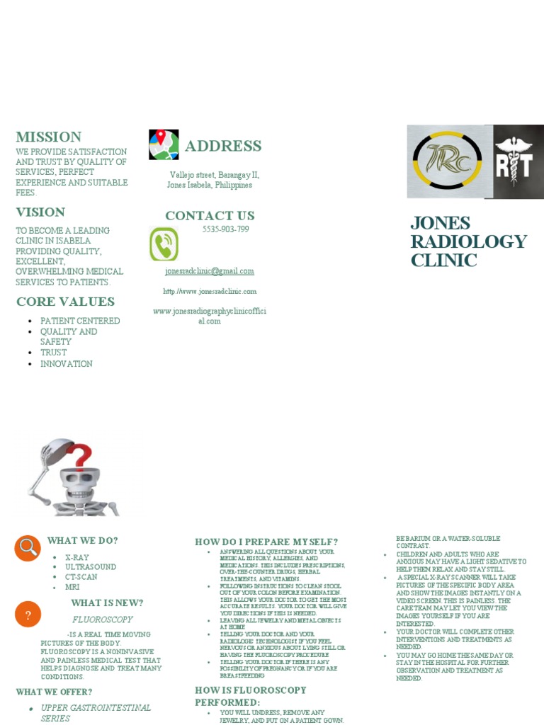 Jones Radiology Clinic: Address | PDF | Radiology | Ct Scan