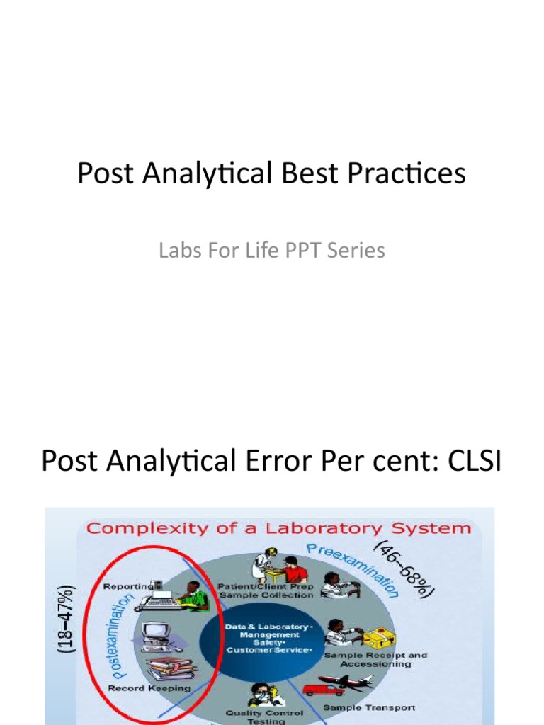 Post Analytical Best Practices: Labs For Life PPT Series | PDF ...