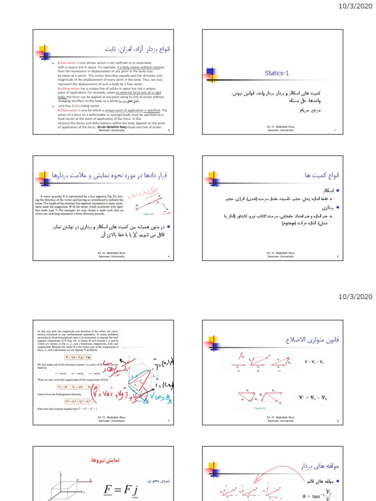 Statics 1 Pdf Force Euclidean Vector