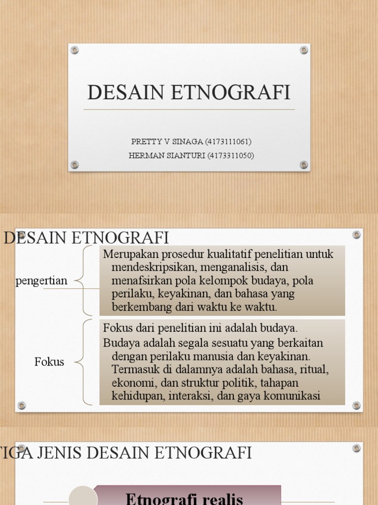 Desain Etnografi | PDF | Ilmu Sosial