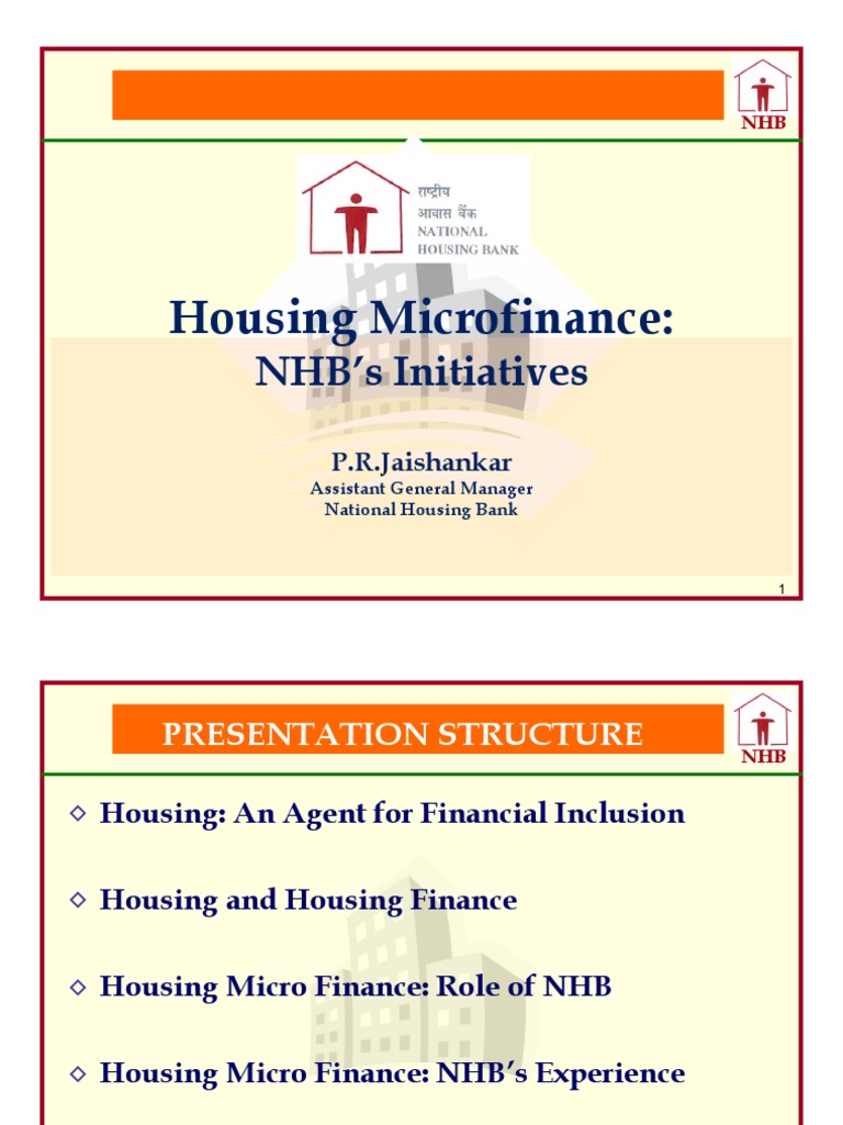 Housing Microfinance NHB's Initiative | PDF | Microfinance | Economies