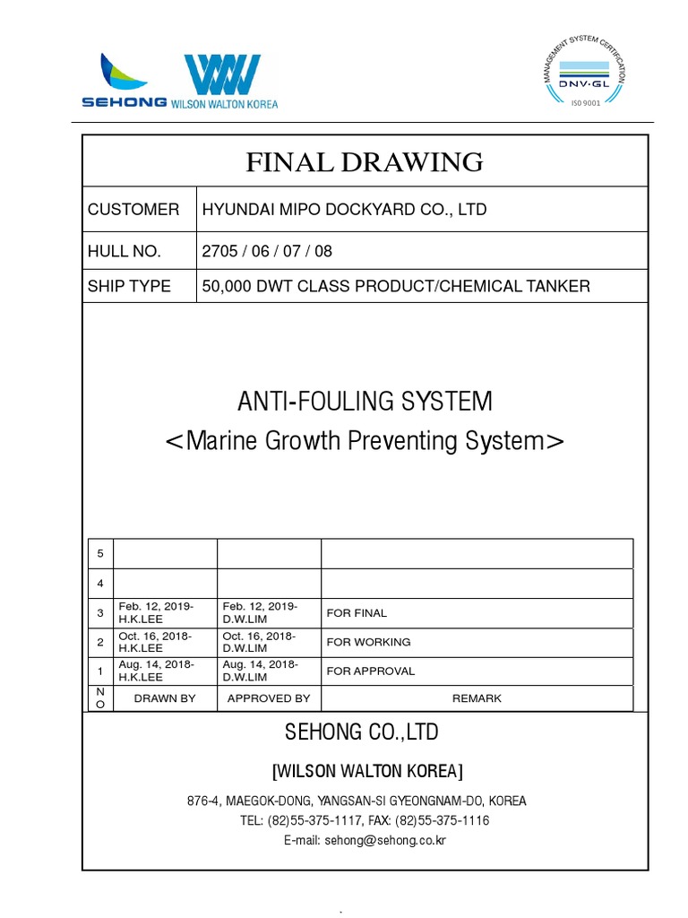 Final Drawing: Anti-Fouling System | PDF | Chemistry | Physical Sciences