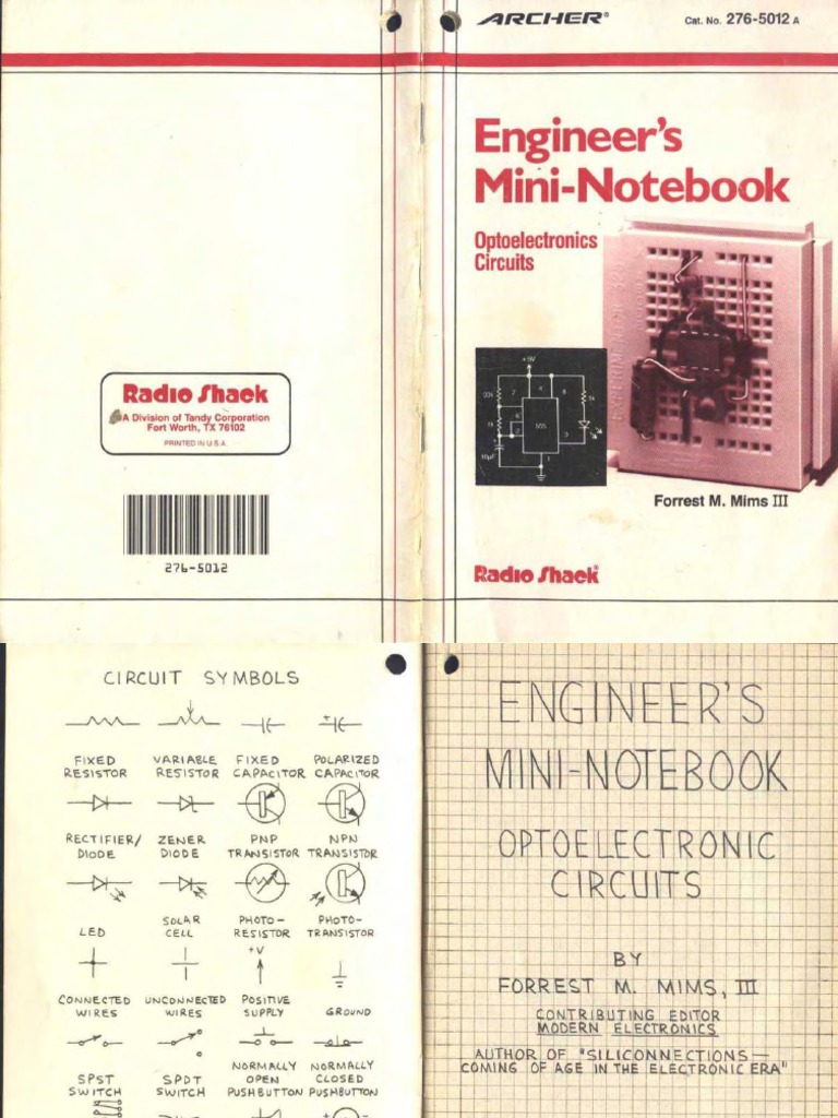 5012A Engineer's Mini-Notebook - Optoeletronics Circuits (Archer - Forrest M. Mims III - Radio ...