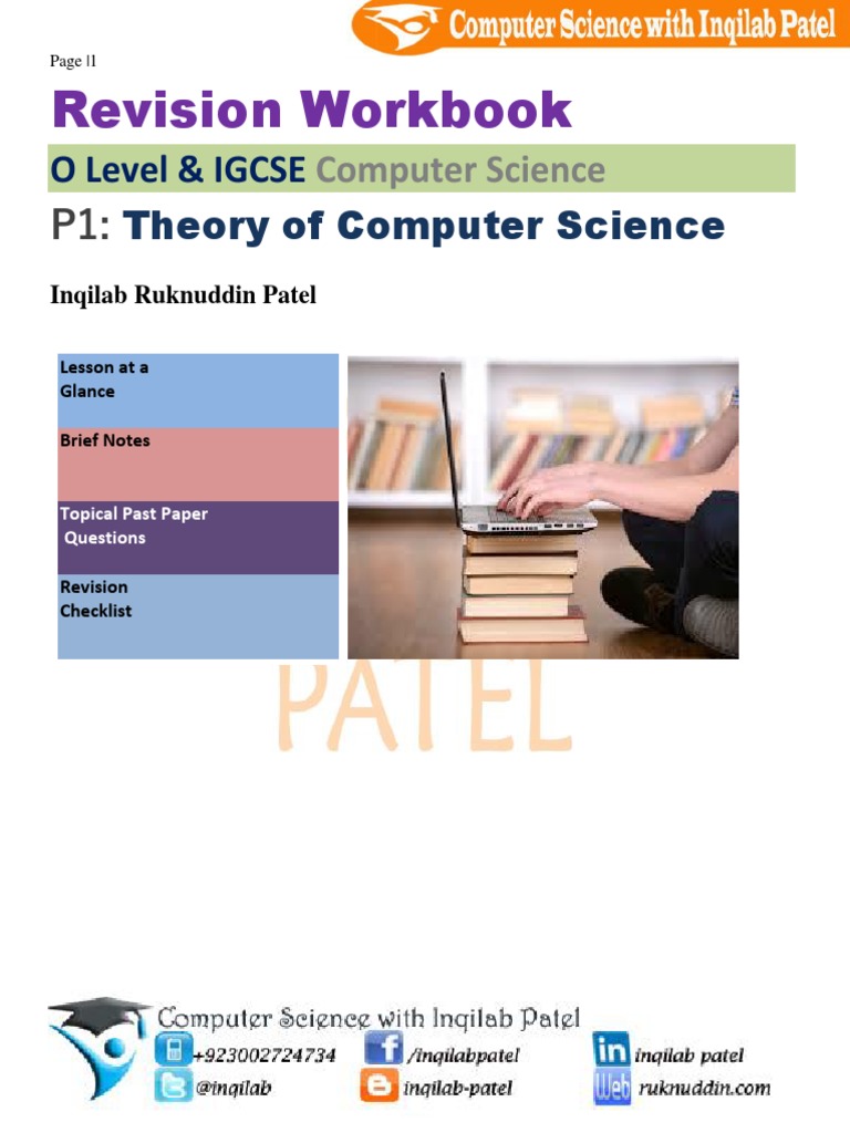 IGCSE O Level Computer P1 Revision Guide by Inqilab Patel PDF | PDF | Data Compression ...