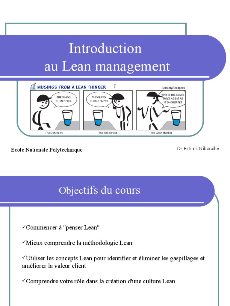 Lean Management Final | PDF | Lean (production) | Science des systèmes