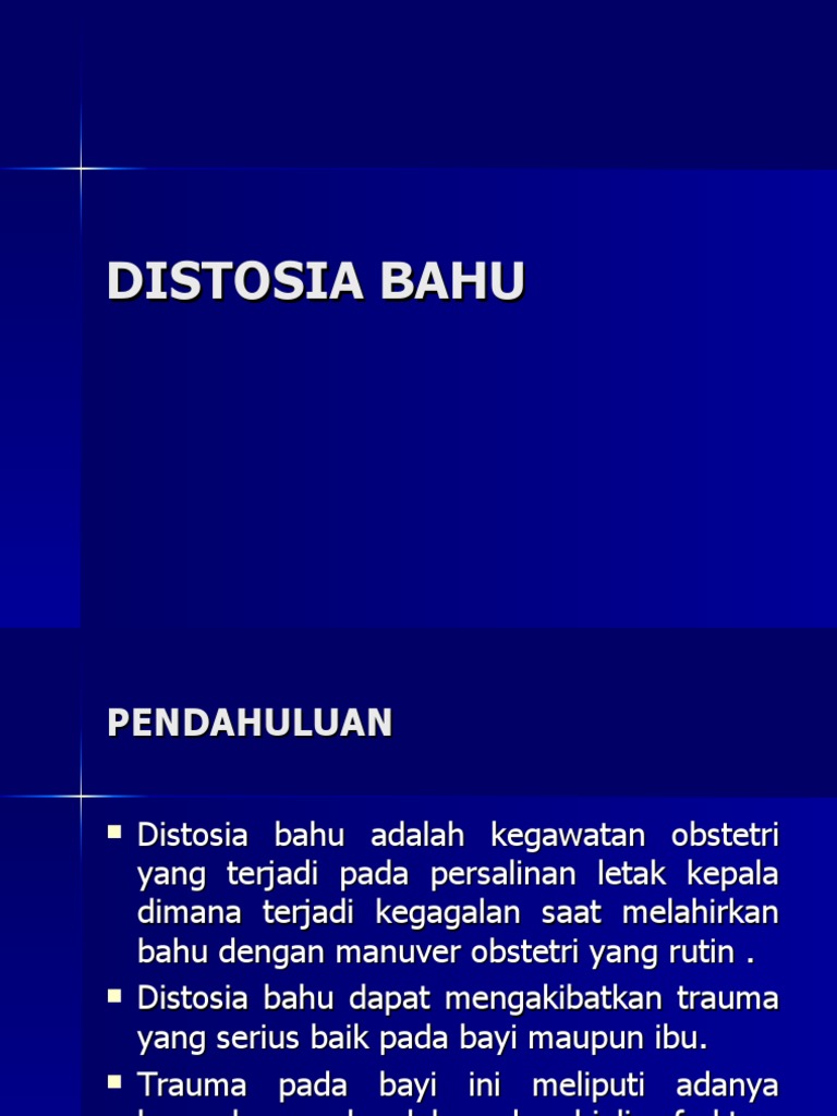 Distosia Bahu | PDF | Pengembangan Diri | Kesehatan Holistik