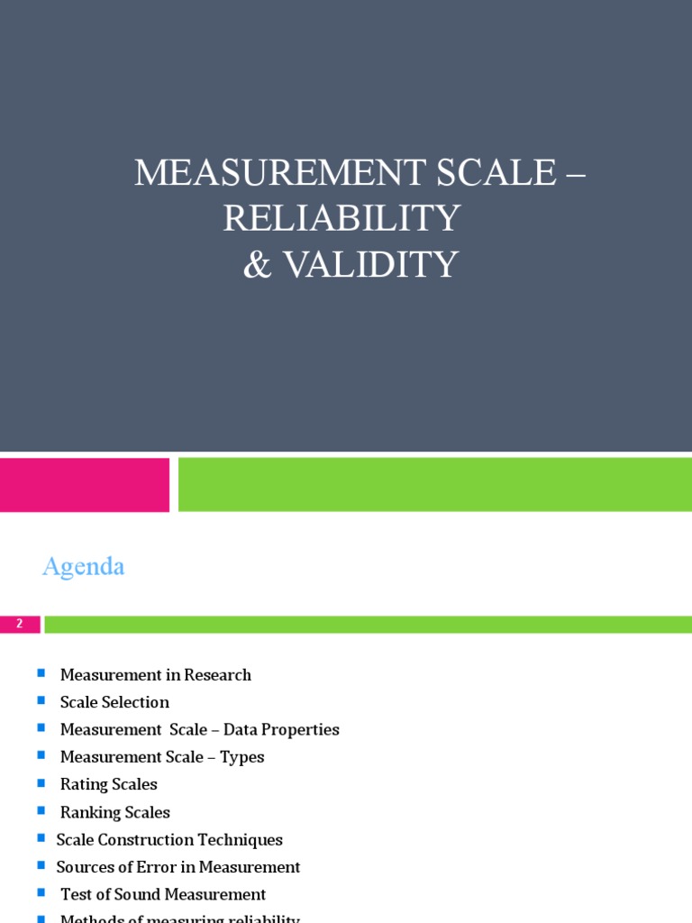 Measurement Scales | PDF | Level Of Measurement | Validity (Statistics)