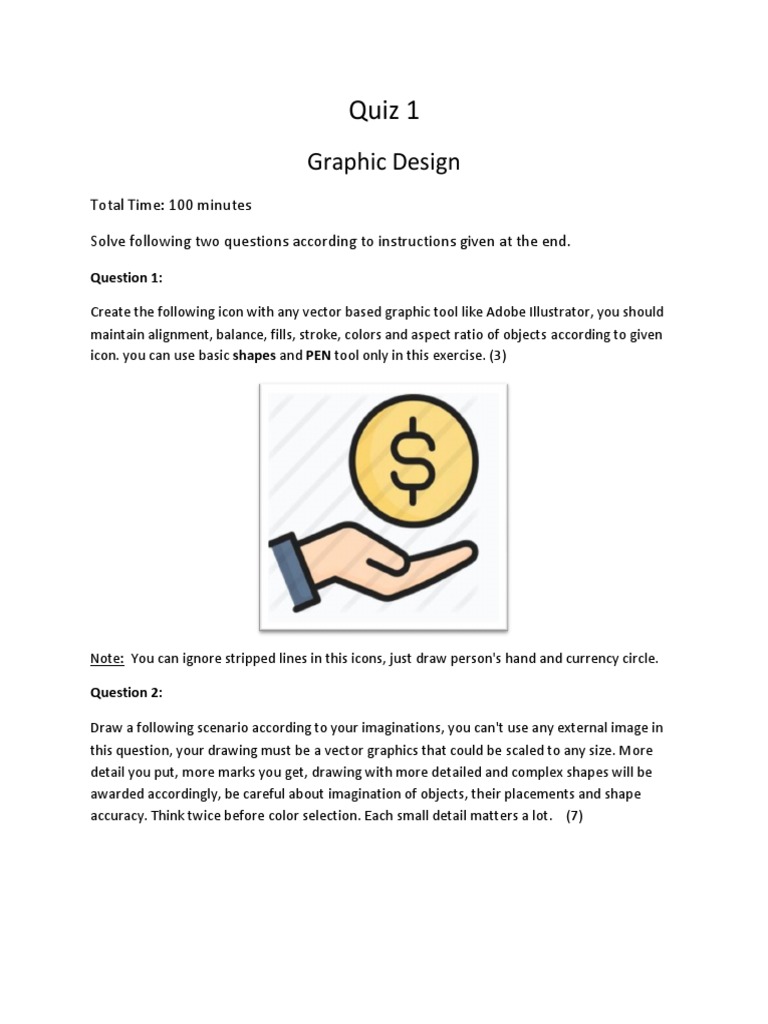 Quiz 1: Graphic Design | PDF