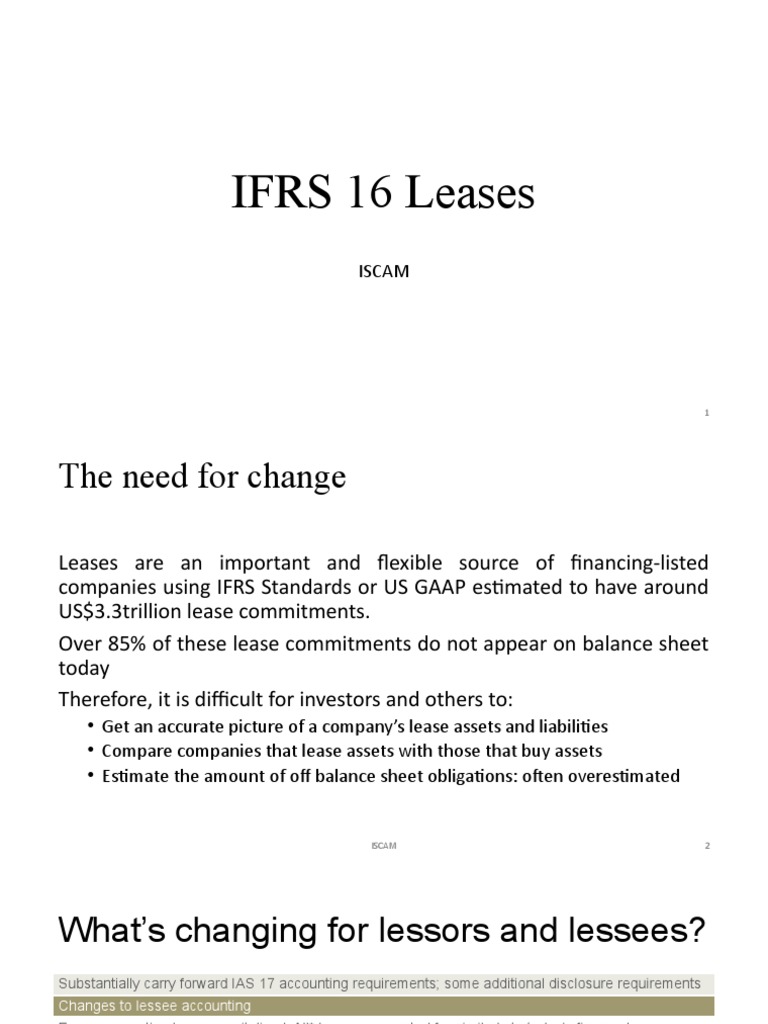 IFRS 16 Leases | PDF | International Financial Reporting Standards ...