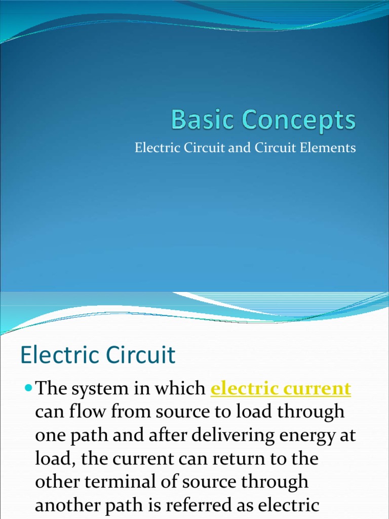 Electric Circuit and Circuit Elements | PDF