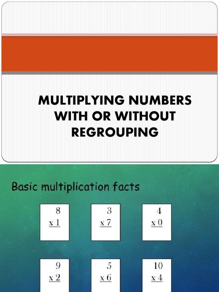 Multiplying Numbers With or Without Regrouping | PDF