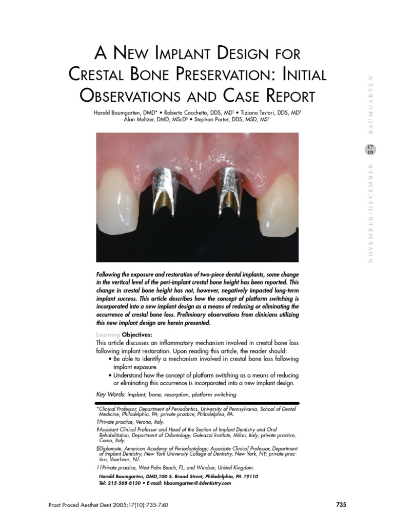 Crestal | PDF | Dental Implant | Face