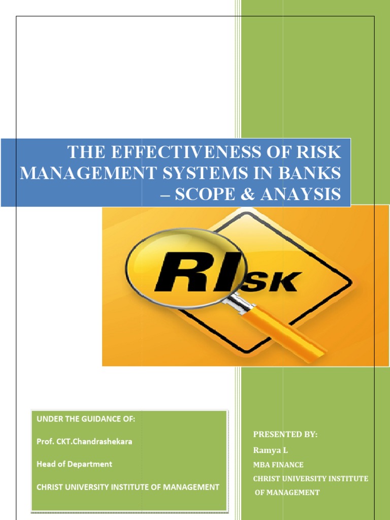 Dissertation Main - Risk Management in Banks | PDF | Basel Ii ...
