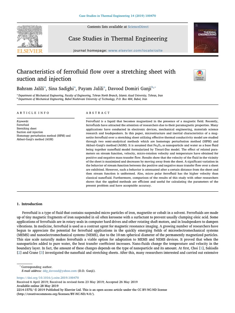 Case Studies in Thermal Engineering: Sciencedirect | PDF | Boundary Layer | Fluid Dynamics