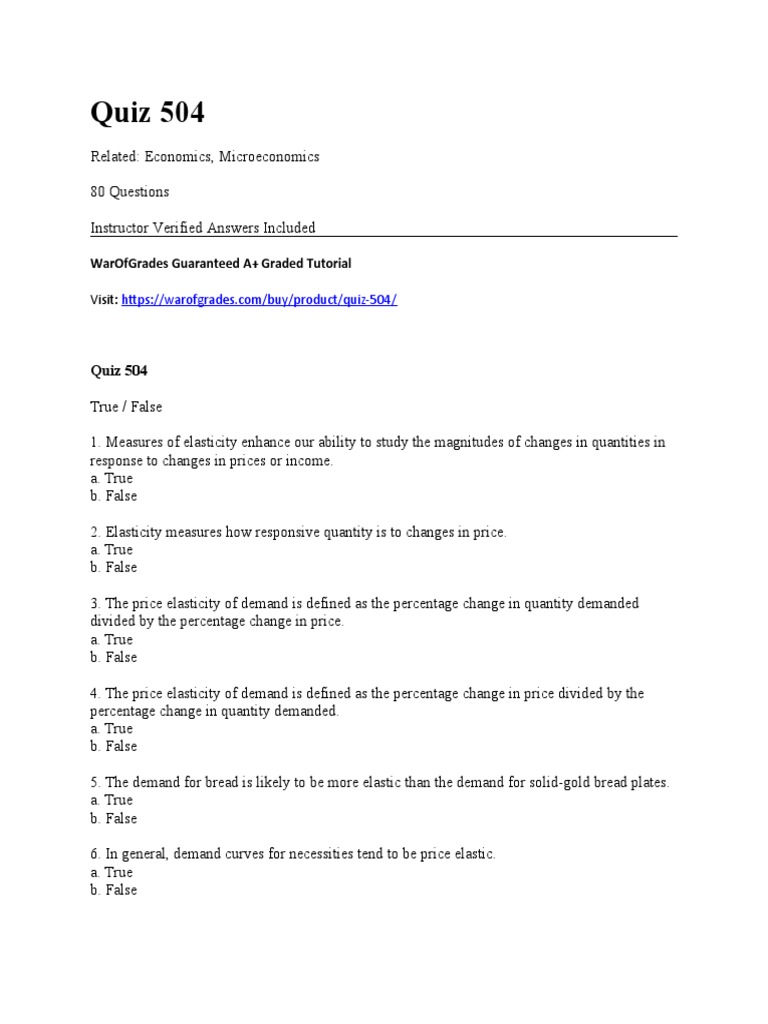 Quiz 504 | PDF