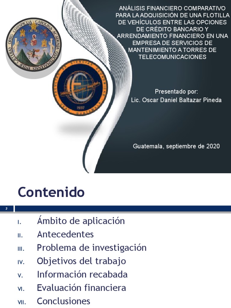 Presentación Tesis USAC | PDF | Tasa interna de retorno | Bancos