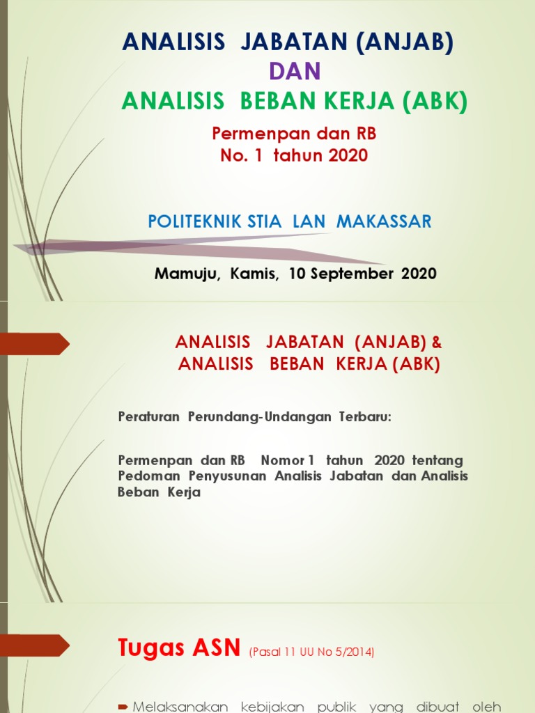 ANJAB & ABK Permenpan & RB No 1 THN 2020 - 2 PDF | PDF | Karier & Perkembangan
