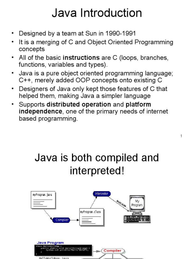 Java Introduction (Part I) | PDF | Java Platform | Java (Programming ...