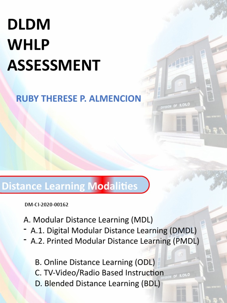 DLDM WHLP Assessment: Ruby Therese P. Almencion | PDF | Learning | Educational Psychology