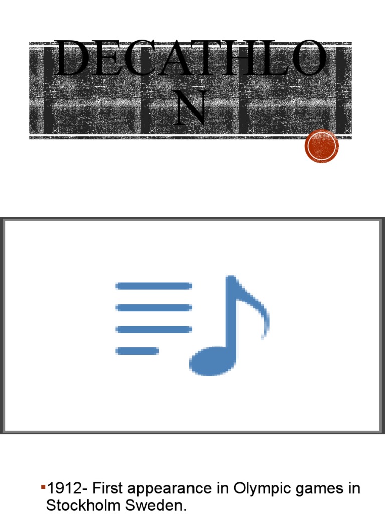 DECATHLON | PDF | Track And Field | Olympic Sports