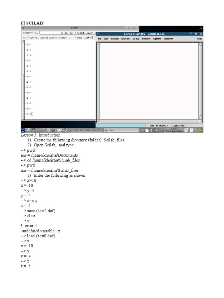 An Introduction To Sci Lab | PDF | Matrix (Mathematics) | Trigonometric Functions