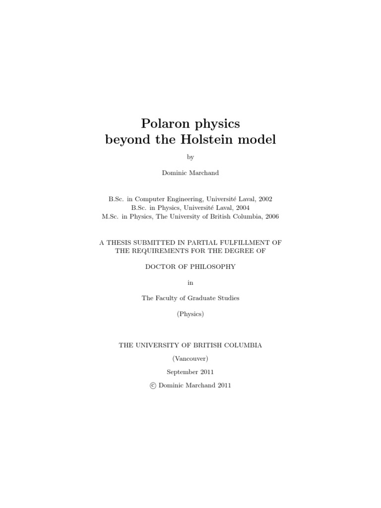 Ubc 2011 Fall Marchand Dominic PDF | PDF | Dielectric | Particle Physics