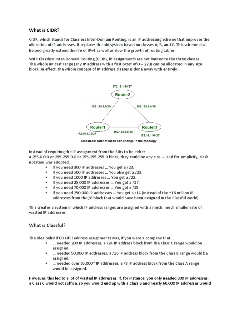 What Is CIDR? | PDF | Ip Address | Computer Network