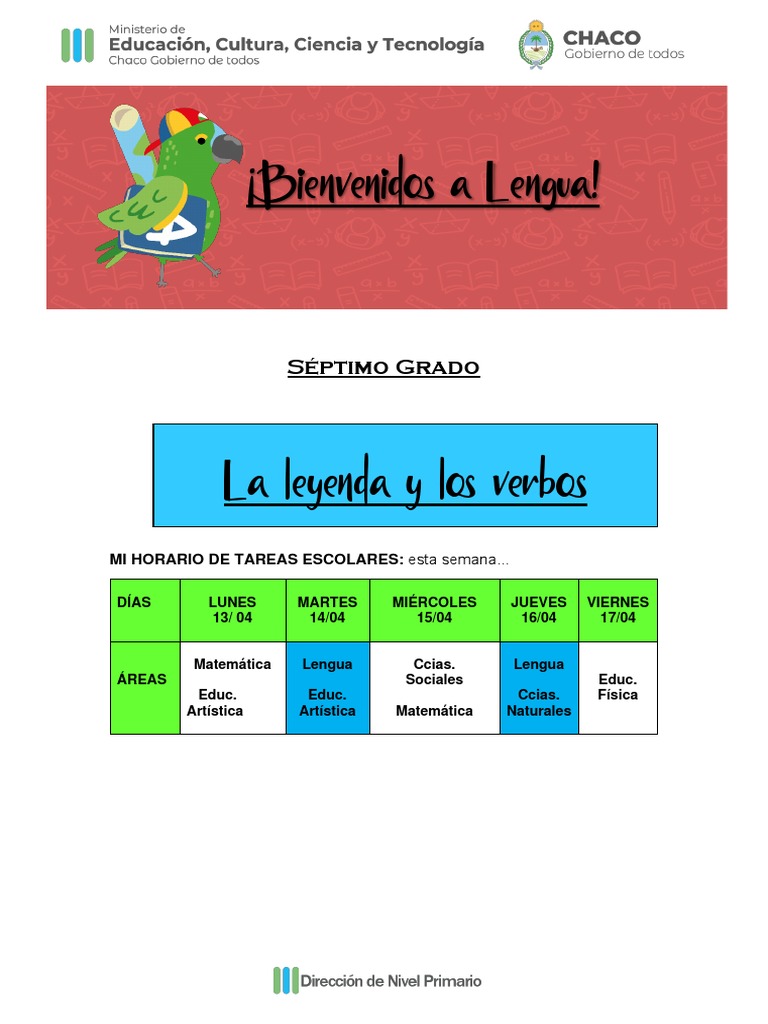 Lengua y Gramática - 7° Grado - Lengua PDF | PDF | Conjugación ...