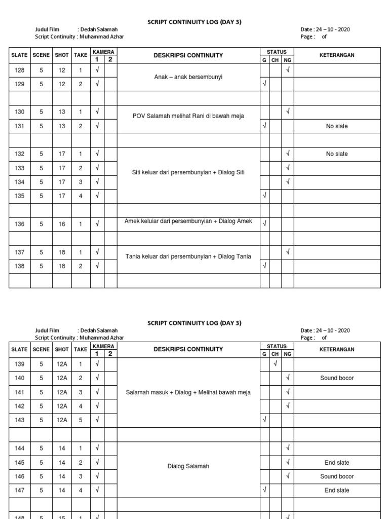 Script Cont. (Day 3) | PDF