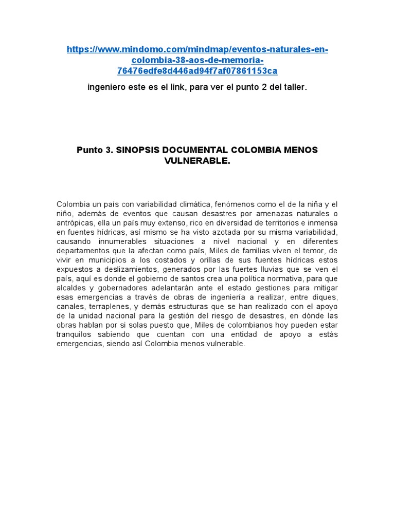 Sinopsis Documental - Giovanna Quevedo y Nathalia Castro | PDF