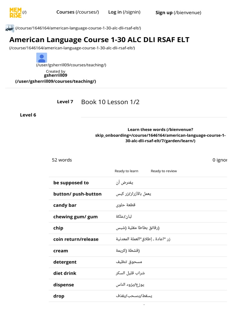 Level 7 - Book 10 Lesson 1 - 2 - American Language Course 1-30 ALC DLI ...