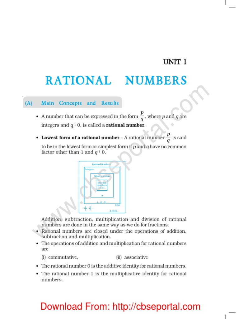 Class 8 Rational Numbers Exemplar Guide | PDF | Numbers | Rational Number
