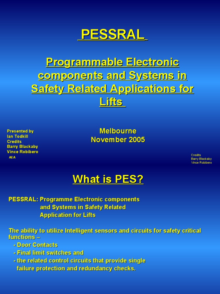 PESSRAL - AEA - Nov 05 - Melbourne | PDF | Safety | Systems Engineering