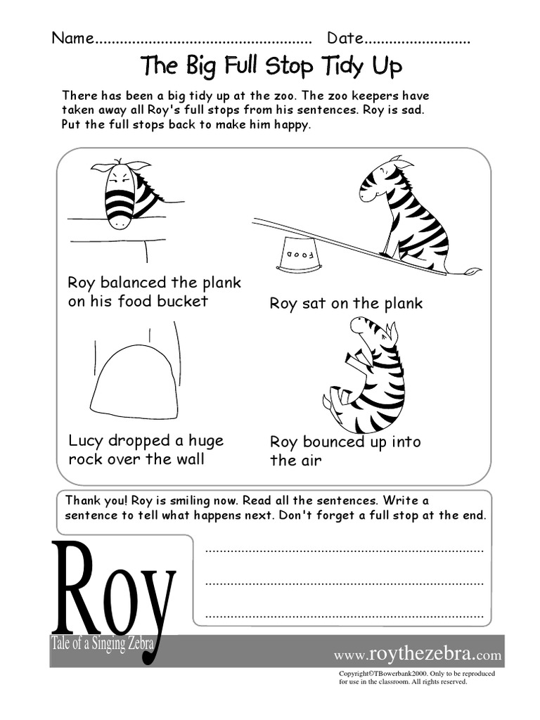 The Big Full Stop Tidy Up The Big Full Stop Tidy Up: Roy Oy Roy | PDF