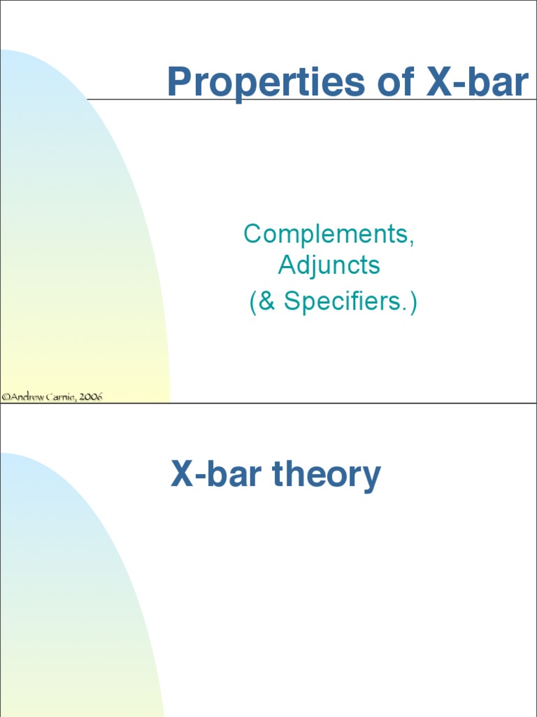 Properties of X-Bar | PDF | Linguistic Typology | Semiotics