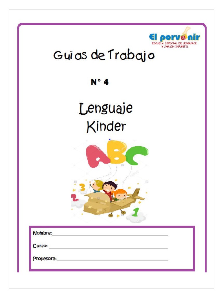 Guia de Lenguaje Kinder Agosto 1 | PDF