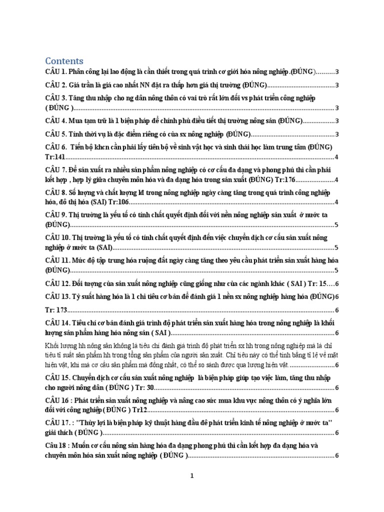 Đúng Sai KTNN | PDF