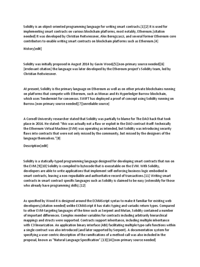 Solidity Pdf Computer Programming Software Engineering