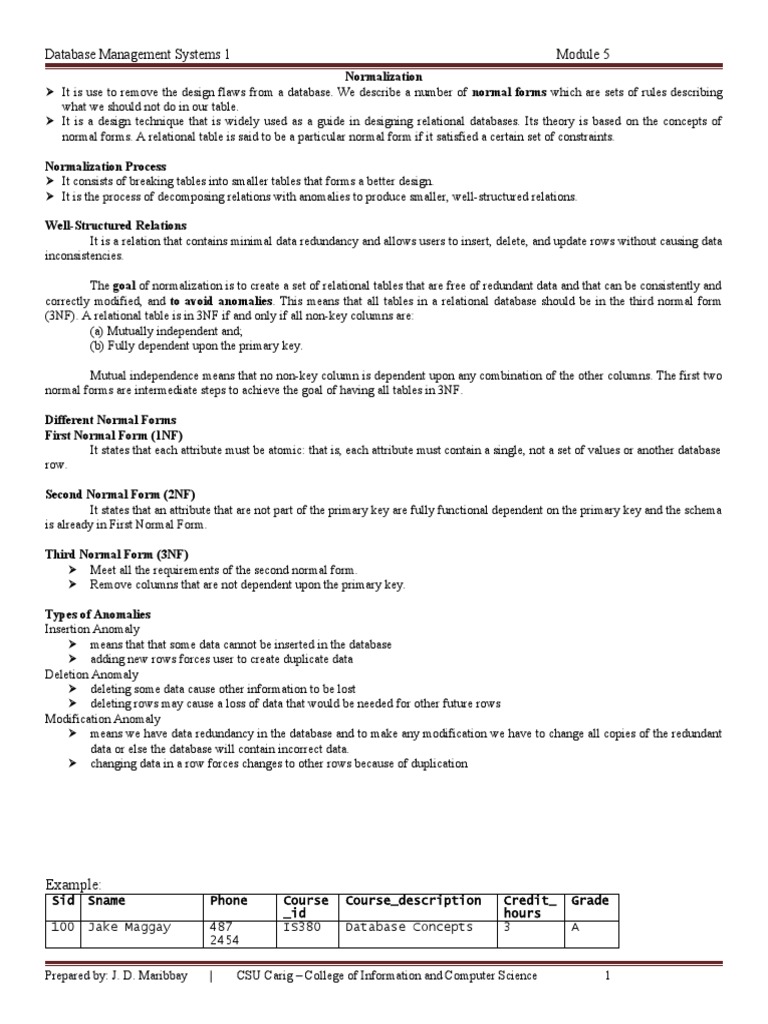 Module5 Database Management Sustems | PDF | Sql | Relational Model