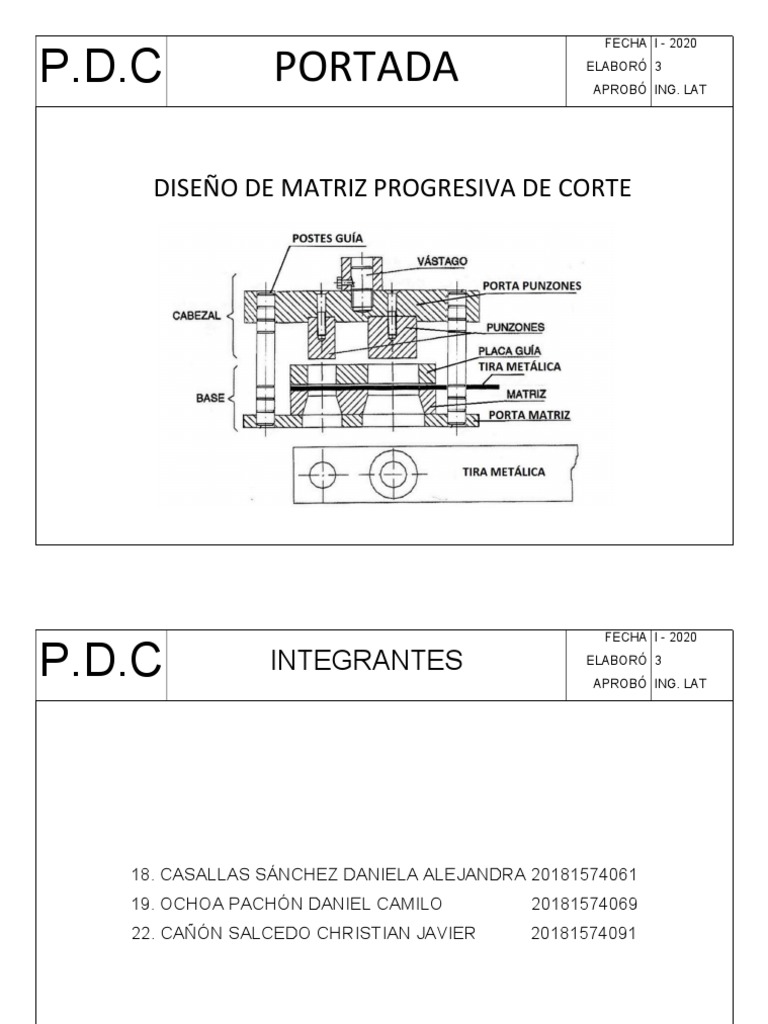 Proyecto Diseño Matriz Progresiva | PDF | Tratamiento a base de calor ...