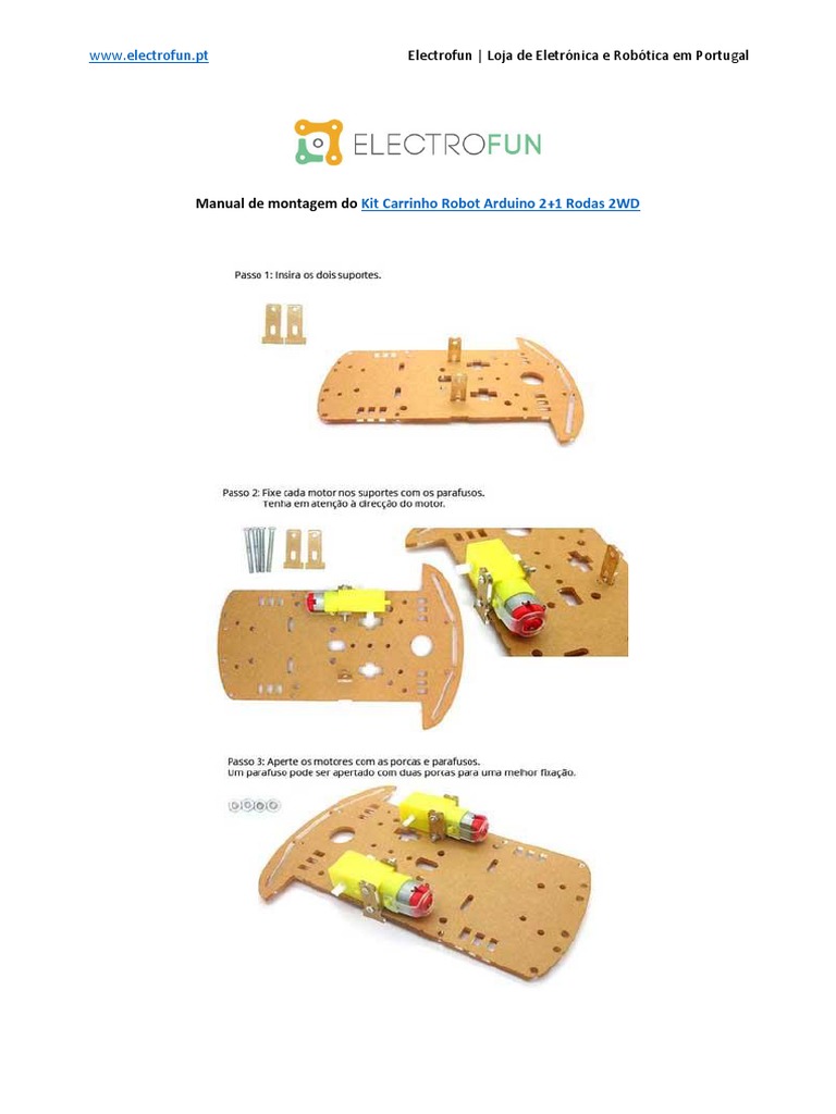 Manual Montagem Kit Carro Robot 2wd Arduino | PDF