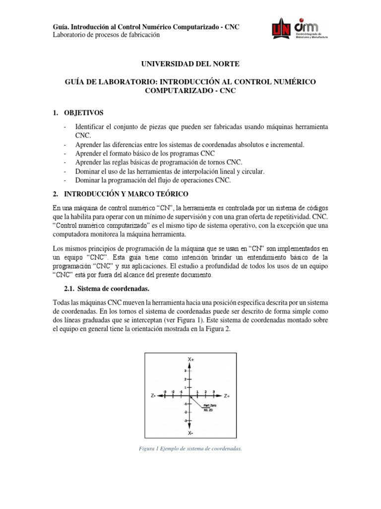 Guía Introducción Al Control Numérico Computarizado - CNC PDF | PDF | Control numerico ...