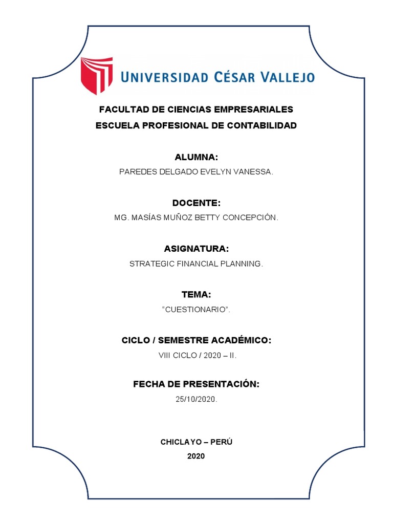 Caratula Ucv | PDF | Contabilidad de costos | Costo